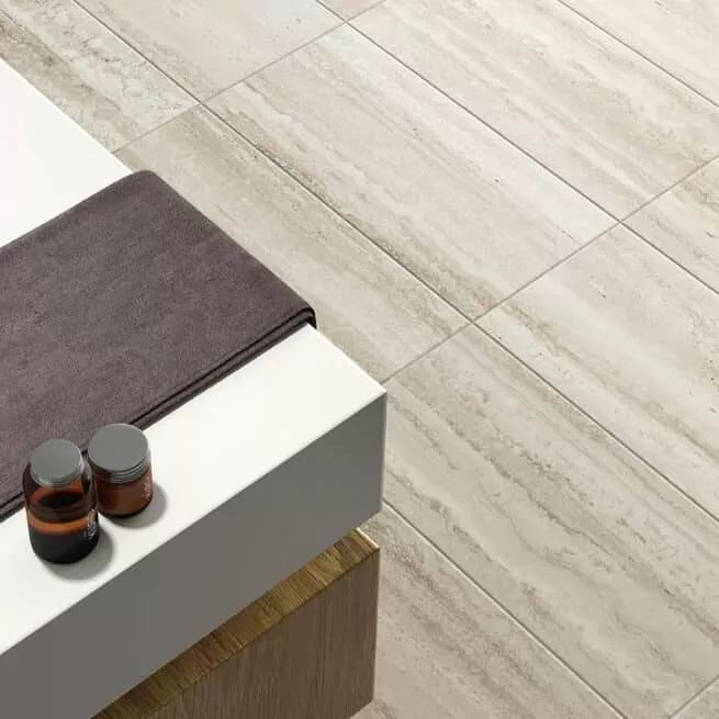 Flow Ivory Stone Look Porcelain Tile | Tile Factory Direct